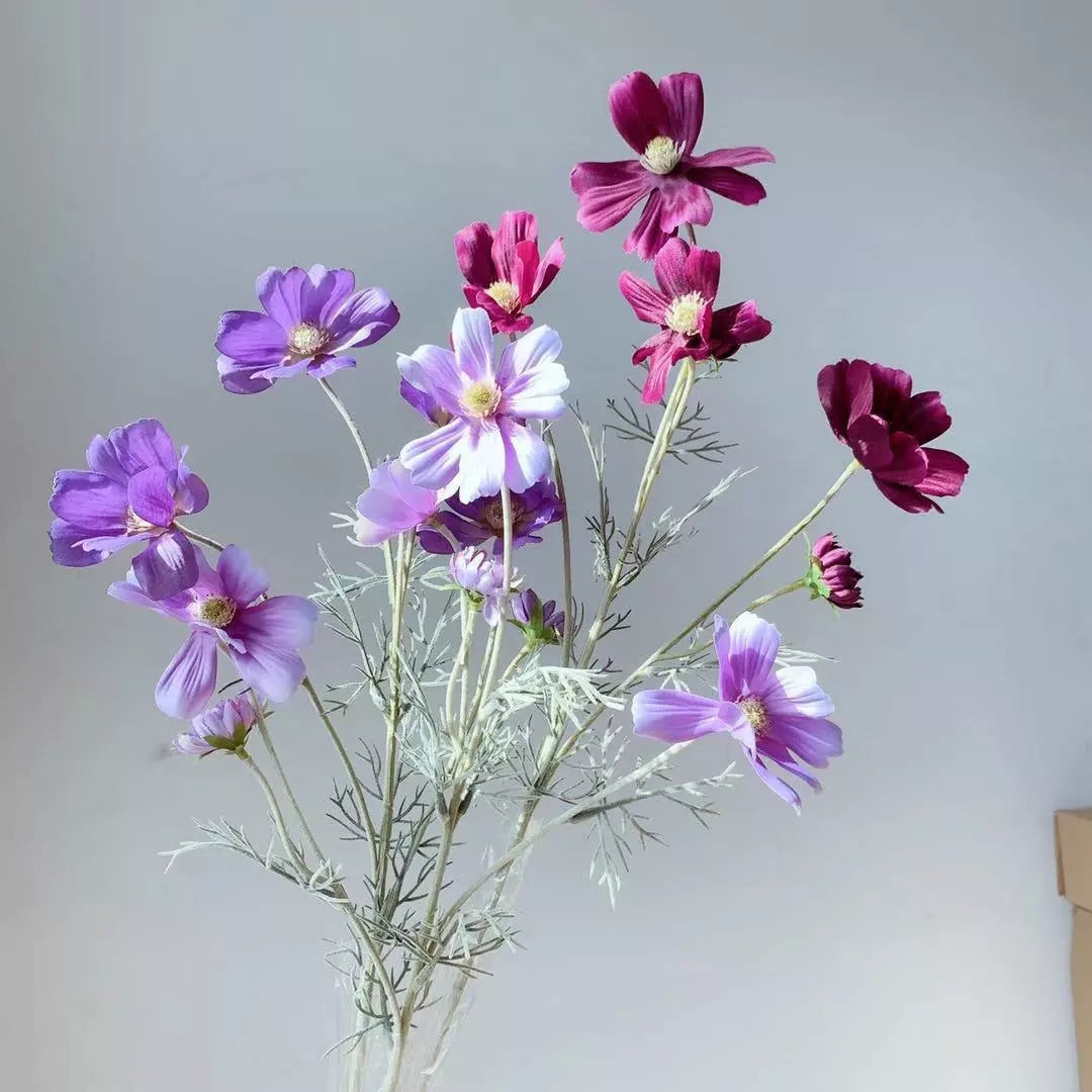 Cosmos Flower Artificial Silk 60cm 15 Colour Selections COSMO001-022 ...
